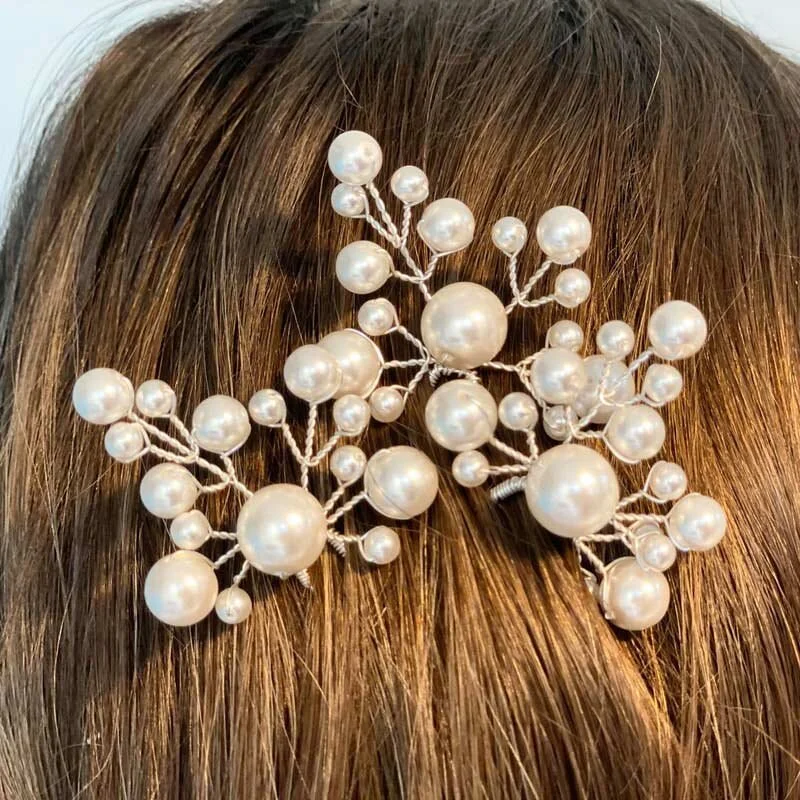 Pearl hair brooch store